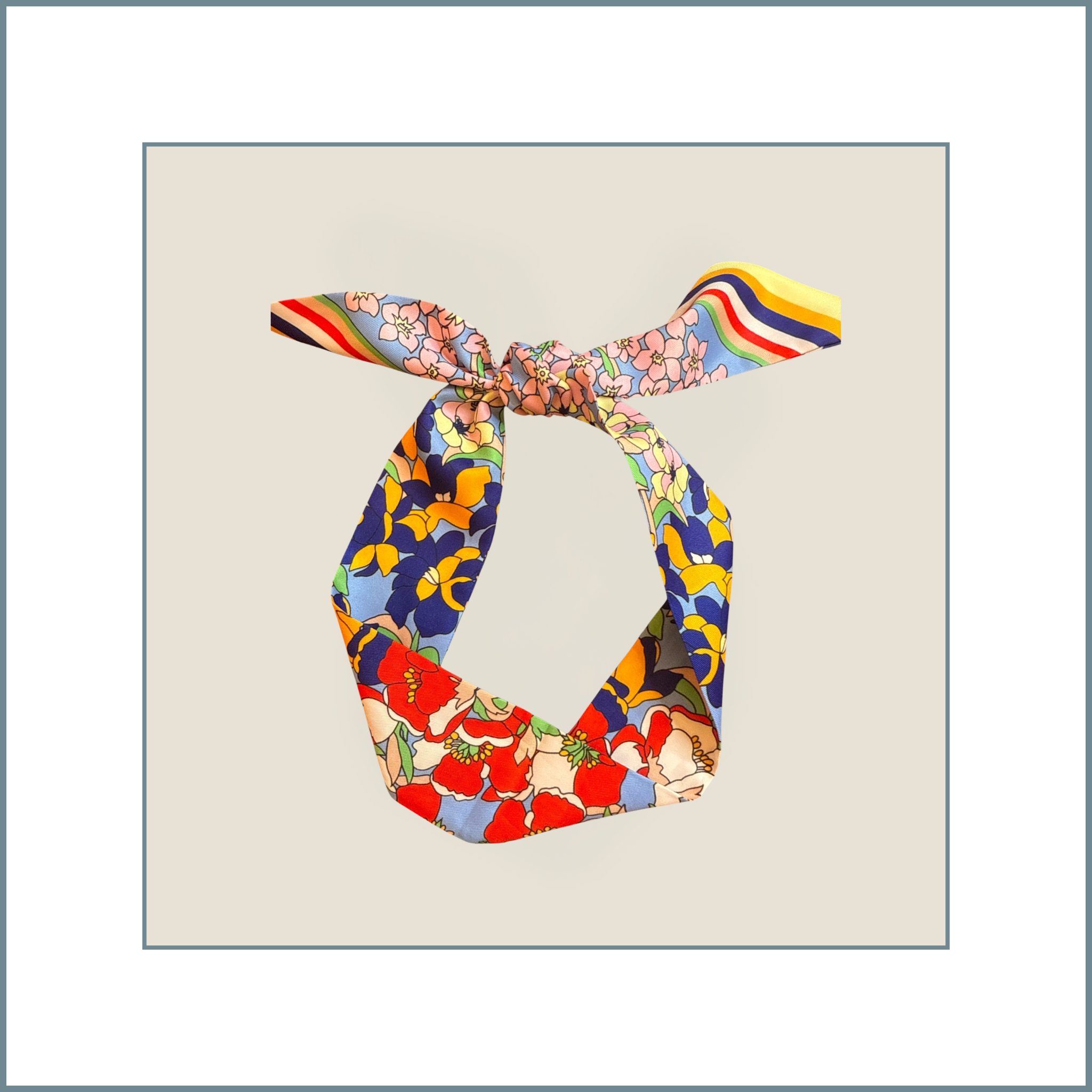 #19 Multicolor Mulberry Silk Twilly Scarf – Virginia Rice Jewelry Designs